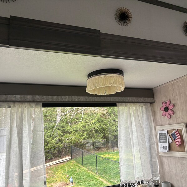RV Light Cover, Handmade Boho Camper Trailer Decor | RV Light Covers ...
