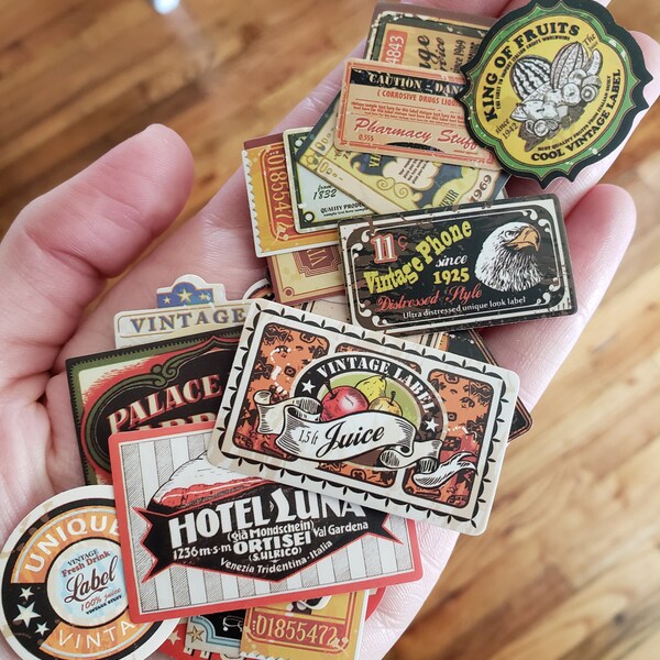 28pcs/pack Vintage Shop Banner Retro Ads Vintage Receipt Poster Themed ...