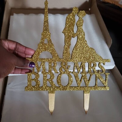 Paris Cake Topper,eiffel Tower Cake Topper,wedding Cake Topper,groom ...