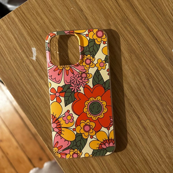 Retro Groovy Phone Case Floral Hippie Cover for iPhone 17 Pro Max, 16e ...