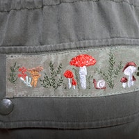 Enchanted Forest Mushrooms Border Machine Embroidery Design Original ...