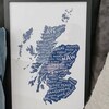 Scottish Words on Scotland Map Print - Scottish Wall Art - Scotland ...