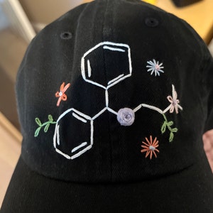 Custom Embroidered Chemical Structure Baseball Cap | Etsy