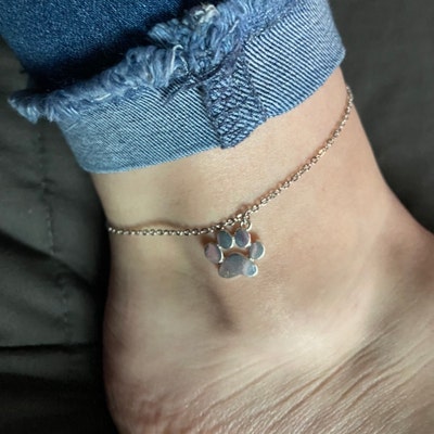 Dainty Paw Anklet Delicate Dog Anklet Unique Ankletunique - Etsy