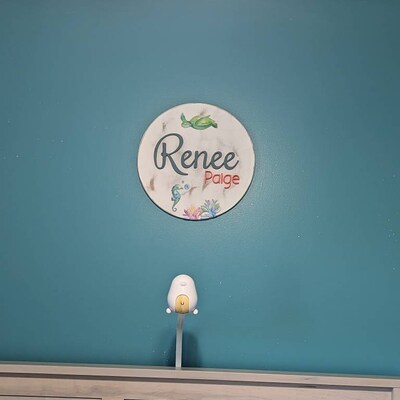 Sea Turtle Nursery Decor, Sea Turtle Name Sign Wood, Baby Signs for ...