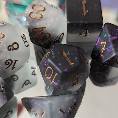 Light and Dark Dice Set, Polyhedral Dice, D&D Dice, Dungeons and ...