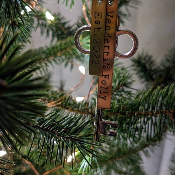 First Home Ornament - Custom Hand Stamped Housewarming Gift - New House ...