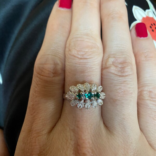 Art Deco Engagement Ring, Art Deco Paste Ring, 17-stone Ring, Antique ...