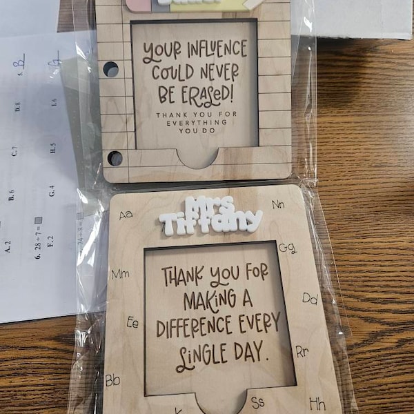 Teacher Gift | Note Pad Holder | Teacher Appreciation Week | Custom ...