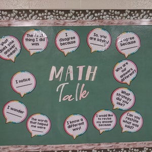 Groovy Classroom Decor Math Talk Bulletin Board Student Cards - Etsy