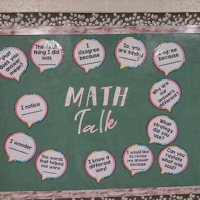 Groovy Classroom Decor Math Talk Bulletin Board Student Cards - Etsy