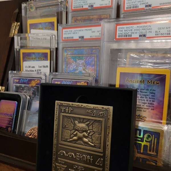 Ancient Mew 3D Bronze Metal Pokemon Card 1st Ed - Premium 1st Edition ...