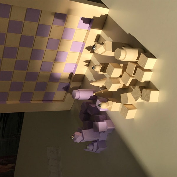 Barbie Unique Design Chess Set - Handmade, Minimalist Style, Pastel ...