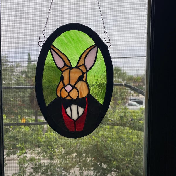 Stained Glass Mr. Rabbit Pattern/template for Instant Digital Download ...