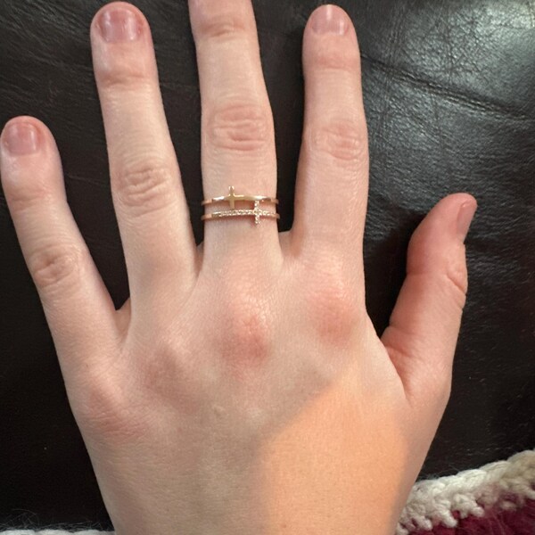 14k Octagon Ring | Honeycomb Ring | Geometric Ring | Stacking Ring ...