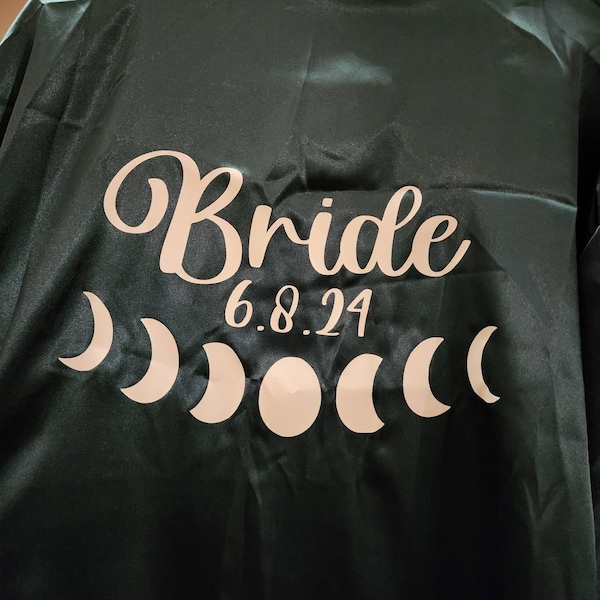 Brides Moon Coven Robe, Maid of Honor Robe, Witch Bridal Party Robe ...
