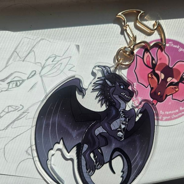 Starflight Wings of Fire Wof Double Sided Acrylic Charm Keychain Dragon ...