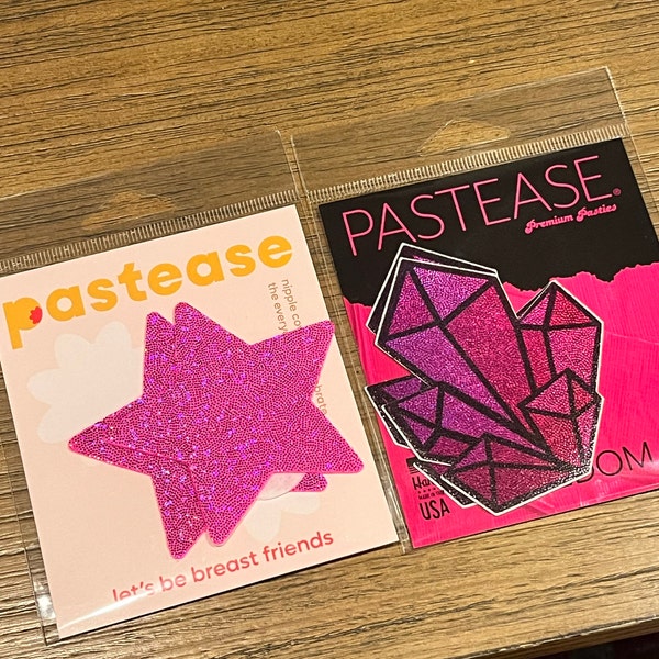 PASTEASE Nipple Pasties - Liquid Black Spade Nipple Pasties - Festival ...