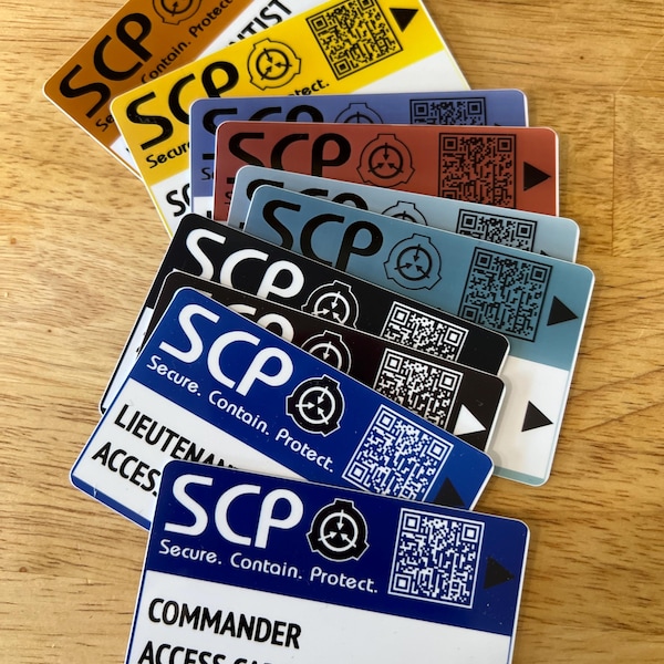 SCP Foundation Keycards - Etsy