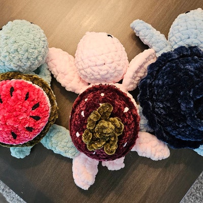 Pattern 3 in 1 Crochet Fruit Turtle PDF Download No Sew Amigurumi ...
