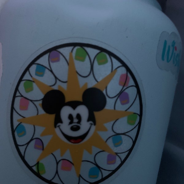 Transparent Disneyland Castle and Mickey Fun Wheel Sticker // Disney ...