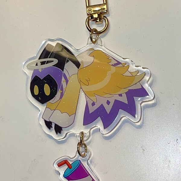 Adam and Soda Linked Charm Keychain Hazbin Hotel - Etsy