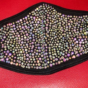 White Bling Face Mask by LUXIE, Rhinestone Face Mask, Wedding Mask ...