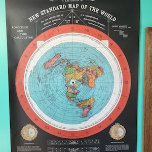 Original "sun, Moon and the Small World" Flat Earth Art. Printed on ...