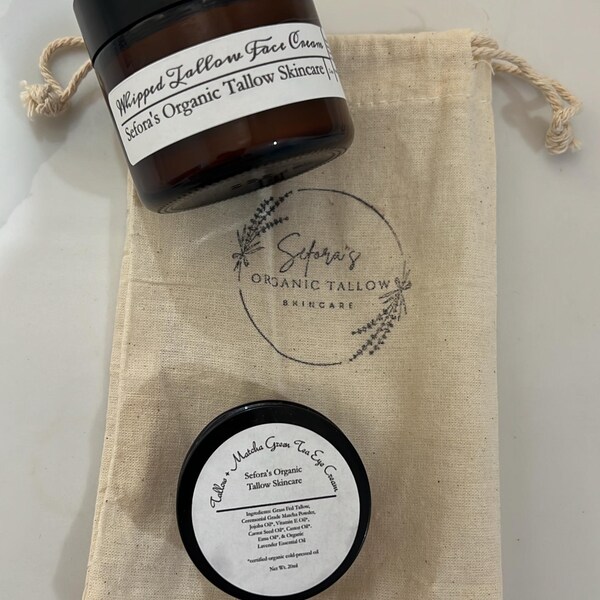 Tallow Matcha Green Tea Eye Cream - Caffeinated Eye Cream- Organic Eye ...