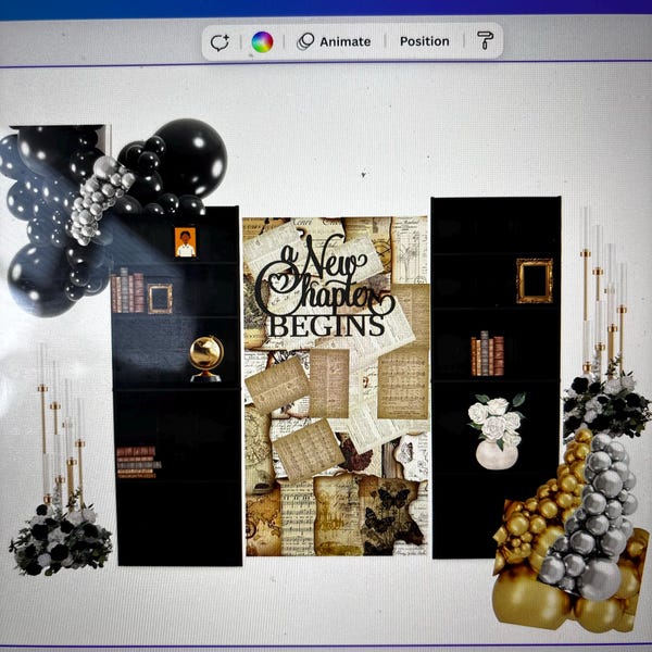 A New Chapter Begins Sign for Bridal Shower or Baby Shower Backdrop ...