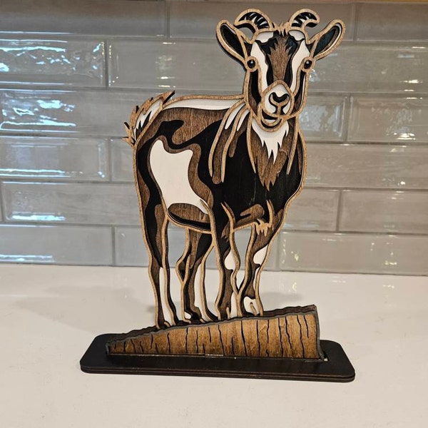 Multilayer Goat Climbing Laser Cut File 3D Layered Goat Layered Dxf Dwg ...