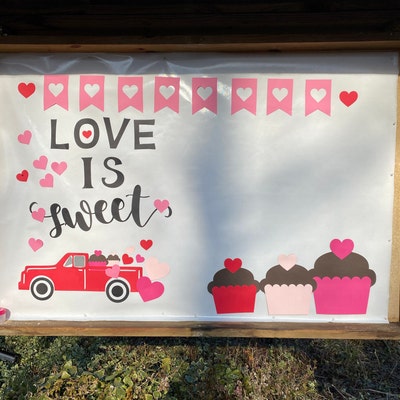 Teachers School Bulletin Board Cutouts DIY Kit love is Sweet Valentines ...