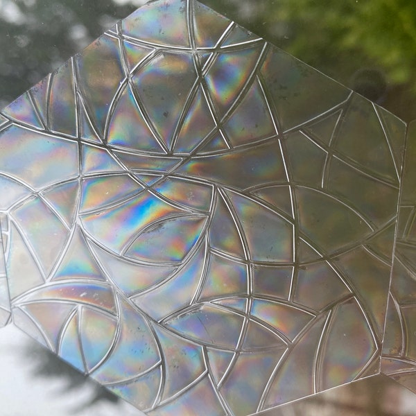 Rainbow Prism Sun-catcher Window Cling - Hexagon - Removable/reusable ...