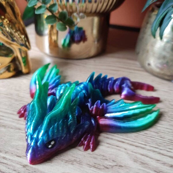 Chomping Dilophosaurus Articulated Fidget Toy 3D Printed ...