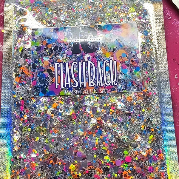 FLASHBACK - Chunky Neon Glitters | 90s Theme Glitters | Chunky Silver ...