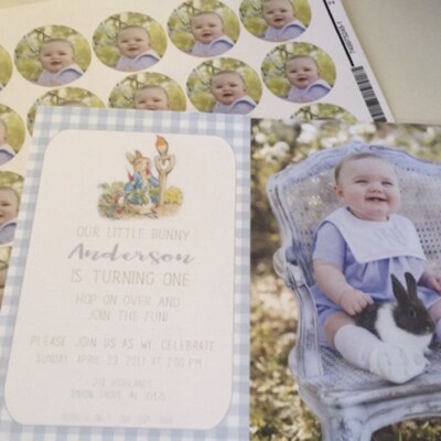 Peter Rabbit Birthday Invitation, Peter Rabbit Party, Children's ...