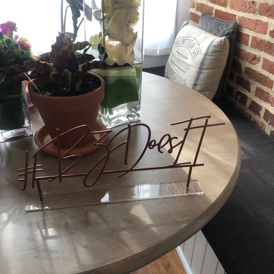 Custom Hashtag Metal Table Sign Personalized Wedding Sign Your Hashtag ...