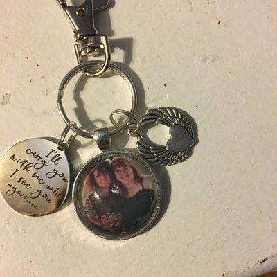 Memorial Keychain Custom Photo in Memory Gift in Memory of - Etsy