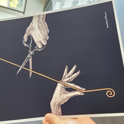 Thread of Life Ancient Greek Mythology Art Print Hand - Etsy