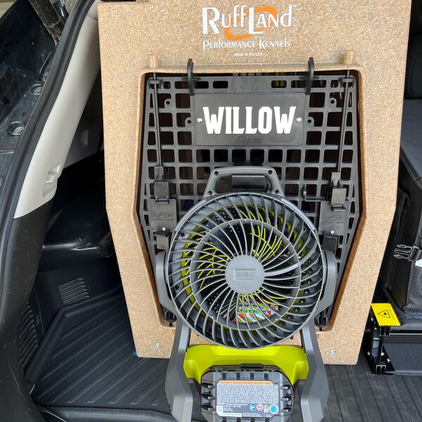 Ruffland Ryobi Whisper Fan Holder | Door Vent Hook Mount for Dog Crate ...