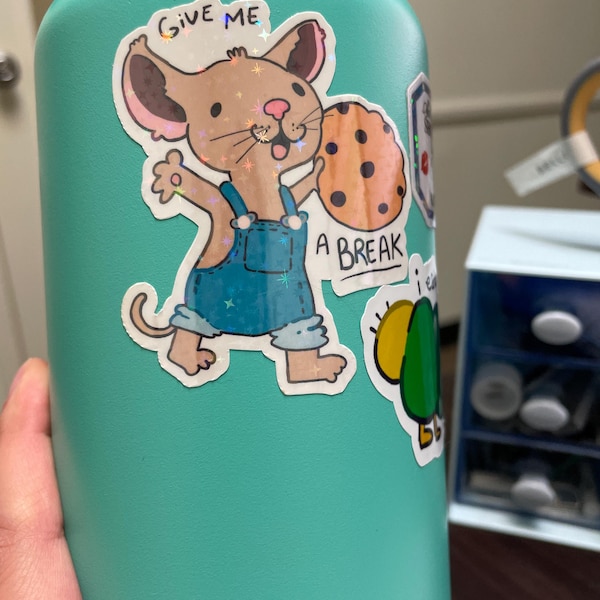 Derpy Dog, Scared Brown Dog Sticker Vinyl Y2K Stickers, Doggo Stickers ...