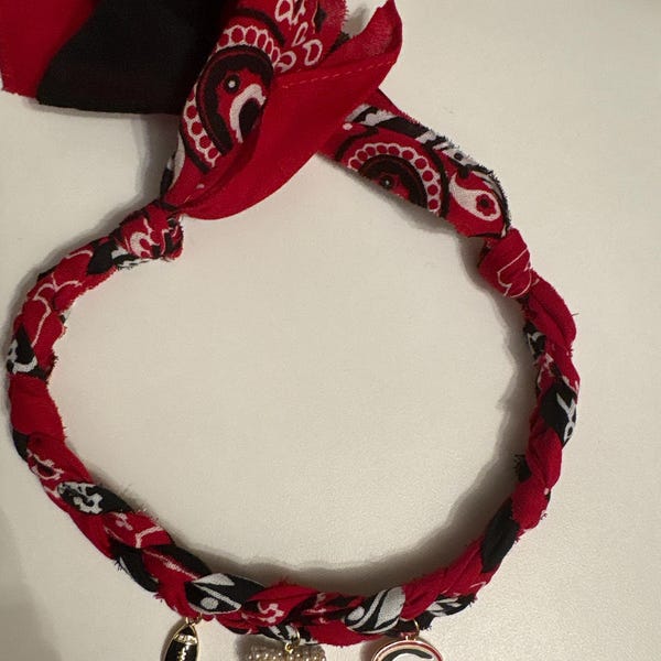 Custom Game Day Bandana Charm Necklace: College & Pro Teams - Etsy