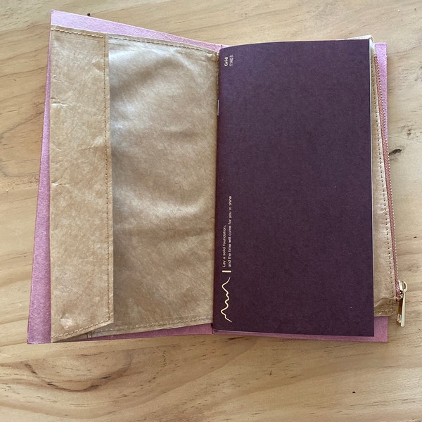 Travelers Notebook/ring Binder Insert Pocket, Dupont Paper/leather ...