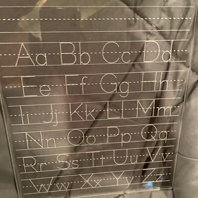 Acrylic ABC Dry Erase Letter Tracing Board Kids Homeschool Alphabet SVG ...