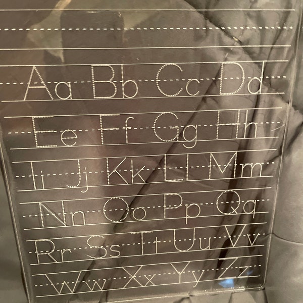 Acrylic ABC Dry Erase Letter Tracing Board Kids Homeschool - Alphabet ...