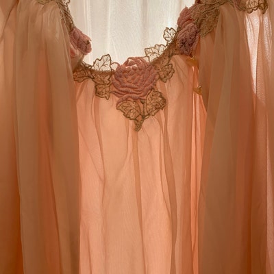 Antique 1920s Peachy Pink Chiffon Step in Teddy With Ruffles - Etsy