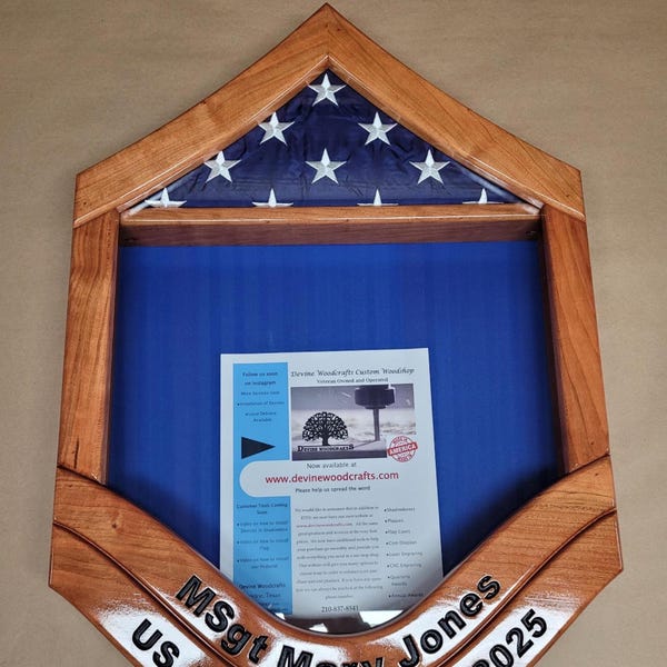 Handcrafted Air Force Skill Level Badge Shadow Box-air Force Shadowbox ...
