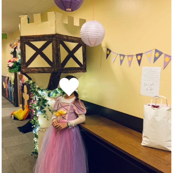 Tangled Flag Banner With Gold Glitter Suns - Etsy