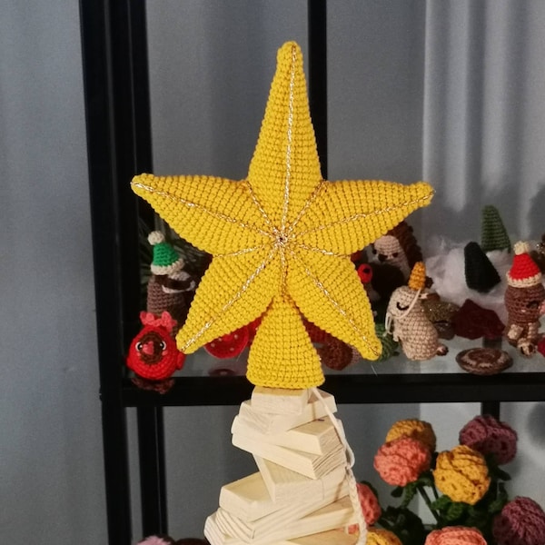 CROCHET PATTERN - STAR Tree Topper Amigurumi / Stuffed Doll / Easy ...