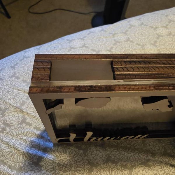 Seashell Shadow Box (sparkle Teal) for Your Seashells, Sea Glass, Beach ...